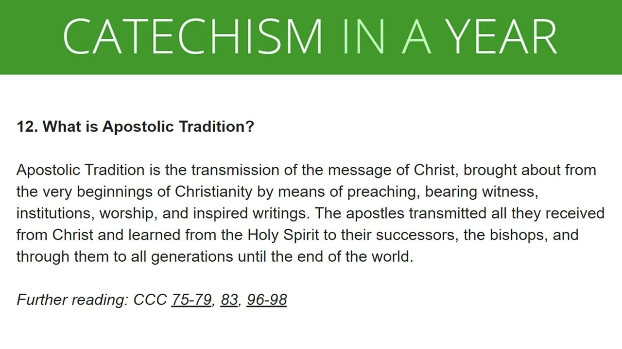 What is Apostolic Tradition?