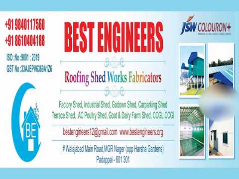Metal Roofing Contractors Warehouse Industrial Shed Fabrication/Manufacturing/ In Chennai Tamil Nadu