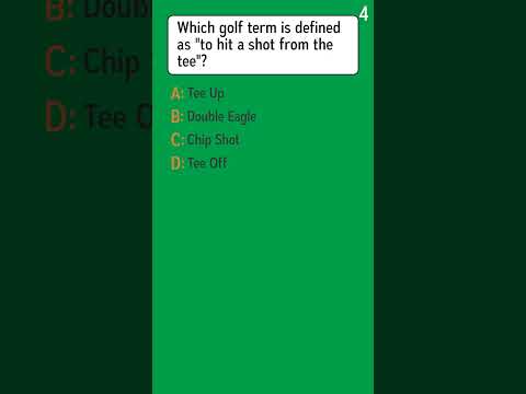 What golf term means to hit a shot from the tee?