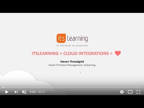 itslearning and Cloud Integrations
