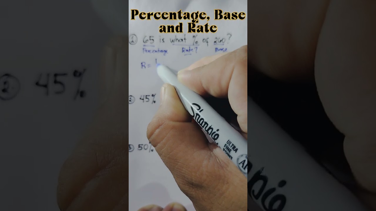 Percentage Hack || Percentage, Base, and Rate