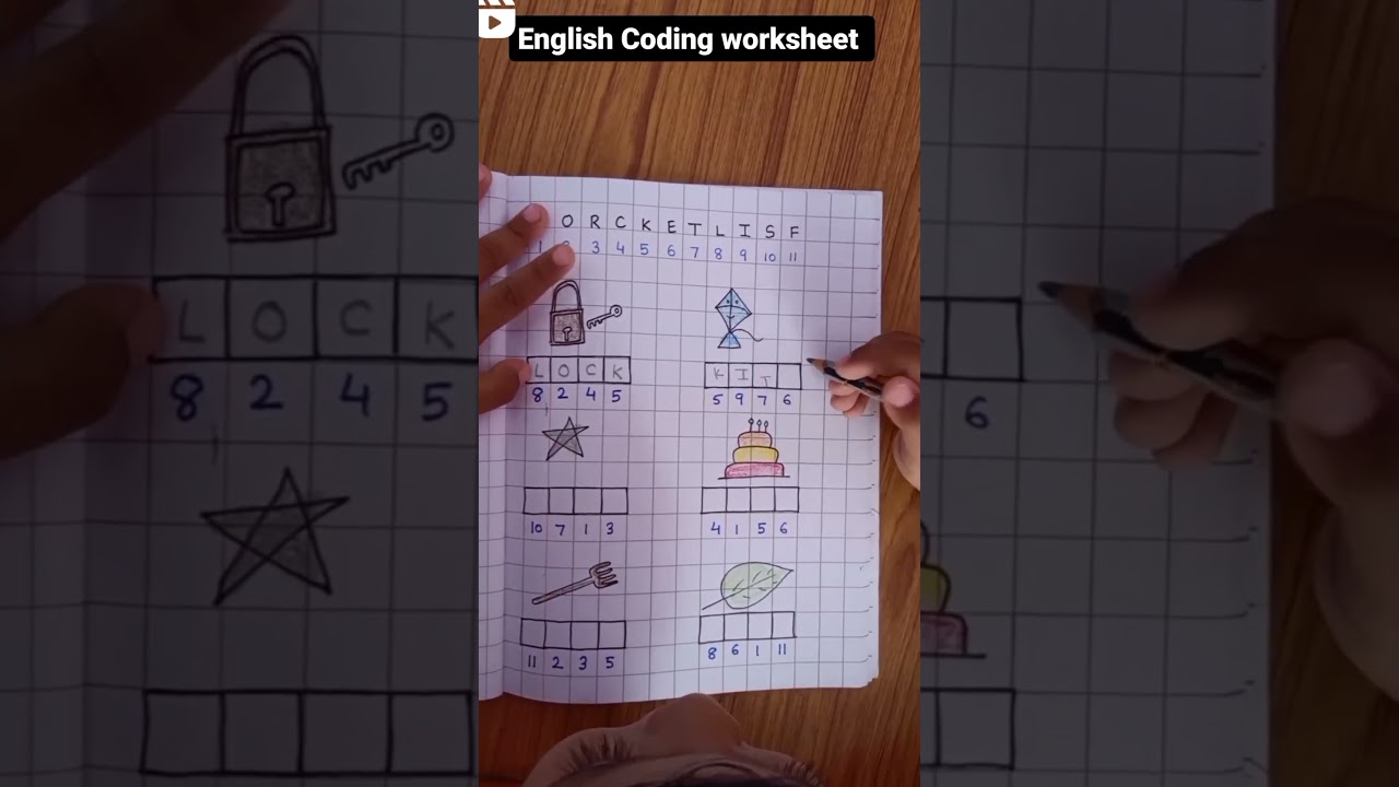 English Coding worksheet #homeschooling #parenting #funactivities #blogger #creativity #influencer