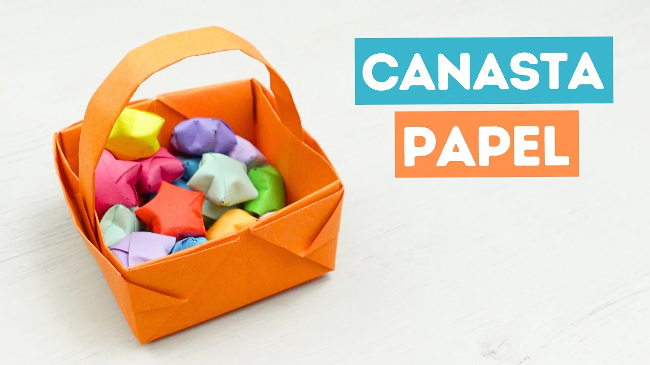 🧺 Canasta de papel fácil de hacer paso a paso en origami