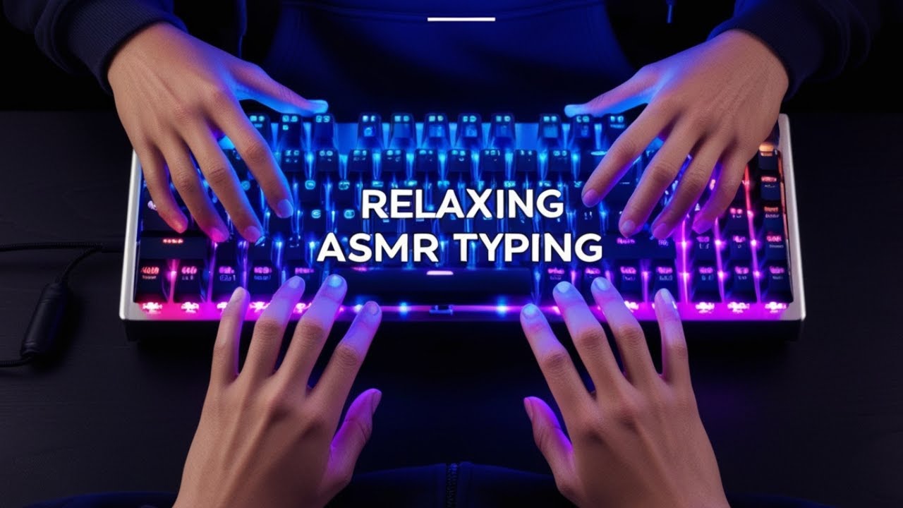 Ultimate ASMR Typing Experience: Glowing RGB Mechanical Keyboard for Deep Relaxation!