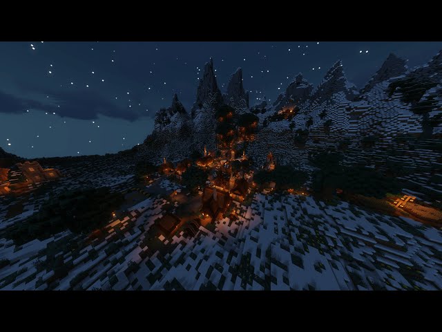 Snow Medieval Village Minecraft Map