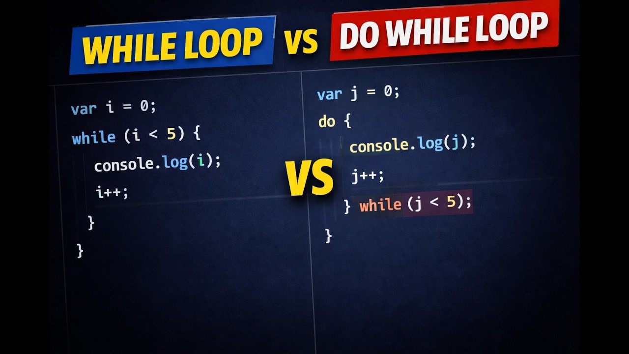 JavaScript While vs Do While Loop Explained | Beginner Tutorial