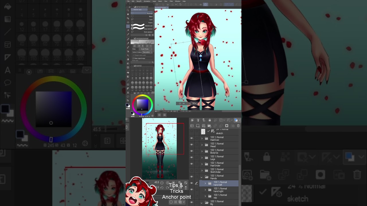 CSP Tips&Tricks ❤️ Anchor Points [#art #drawing #clipstudiopaint #howto#tutorial#tips#digitalart]