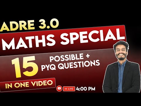Previous Year Question Paper Discussion | ADRE 3.0 | MATHS | By Kalyan Sir | @VisionQ 