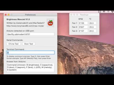 Hackintosh iMac G5 brightness slider applet for Arduino