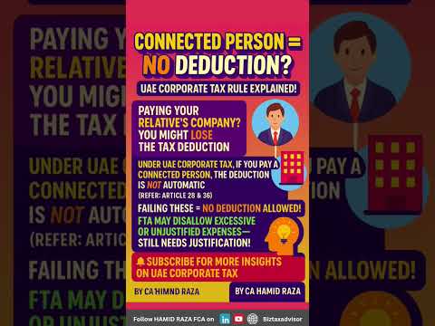 How Payments to Related Party become non deductible Under UAE Corporate Tax Laws #tax #construction