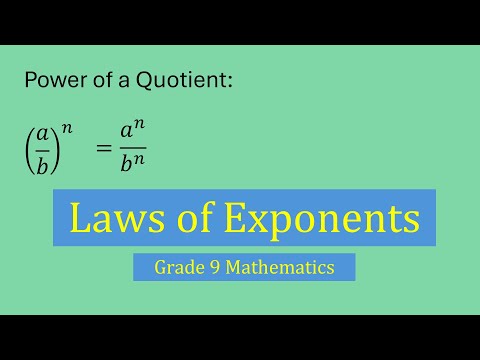 Exponent Laws Explained