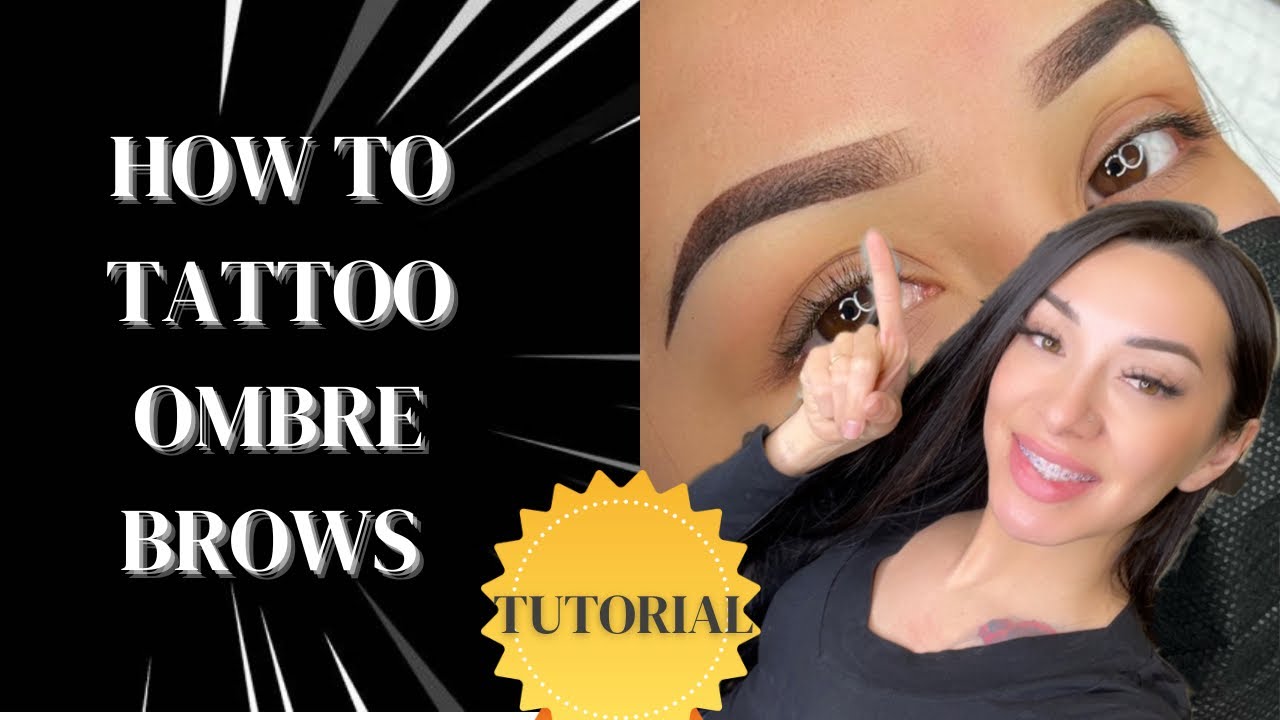 HOW TO TATTOO OMBRÉ BROWS ON A LIVE MODEL!!! Permanent make up Tutorial￼ ￼