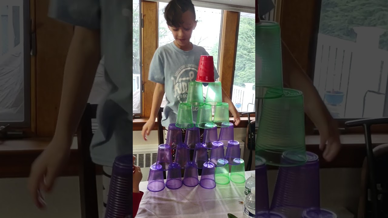 Building a Cup Tower.  #cups #building #fun #creating
