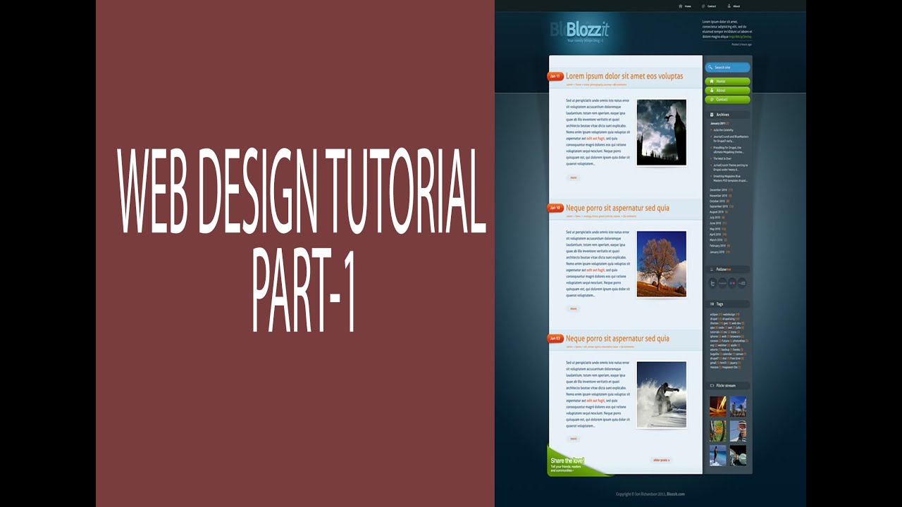Web Design Tutorial using HTML5 /  CSS3 Part 1 [Bangla]