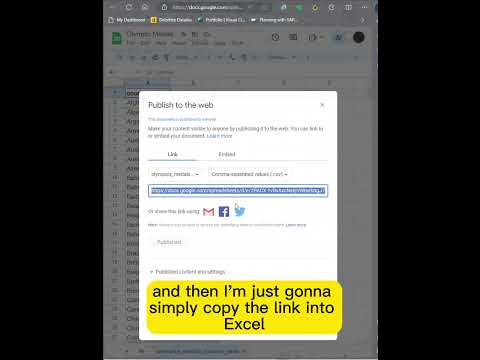 How to Connect Google Sheets Data to Excel #excel #tutorial #dataanalysis