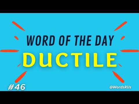 Ductile - Word of the Day | #46 | Improve your English Vocabulary | Learn Vocabulary