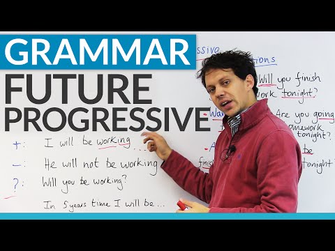 Learn to make plans with the FUTURE PROGRESSIVE tense