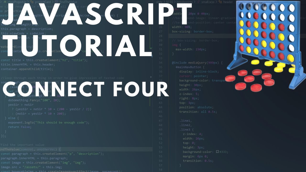 Vanilla JavaScript Tutorial - Build Connect Four with HTML CSS and JS