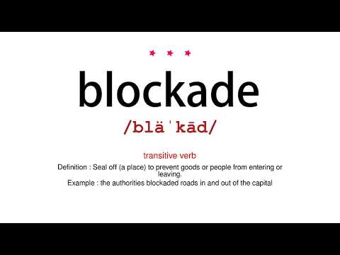 How to pronounce blockade - Vocab Today