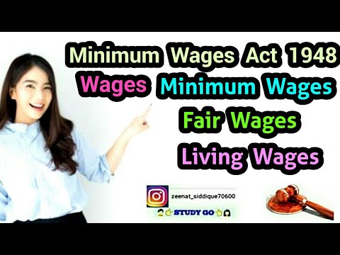 WAGES, MINIMUM WAGES, LIVING WAGES, FAIR WAGES UNDER MINIMUM WAGES ACT 1948 FOR LLB