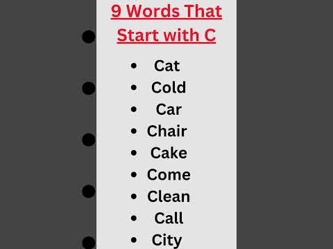 9 Words That Start with C #english #shorts #easyenglisheveryday