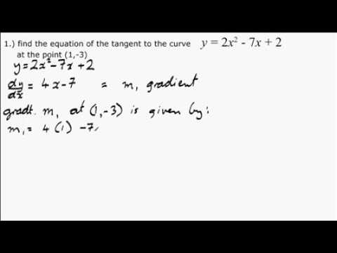 equation of tangent to a parabola