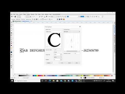 Using CorelDraw to create a True Type Font