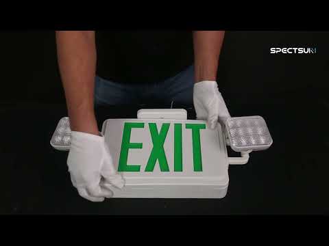 SPECTSUN Exit Sign with Emergency Light,Emergency Exit Lights with Battery Backup-Emergency Lighting