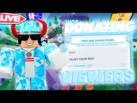 π΄ LIVE: Donating Robux to Viewers in PLS DONATE πΈ + GIFT TTS ON π