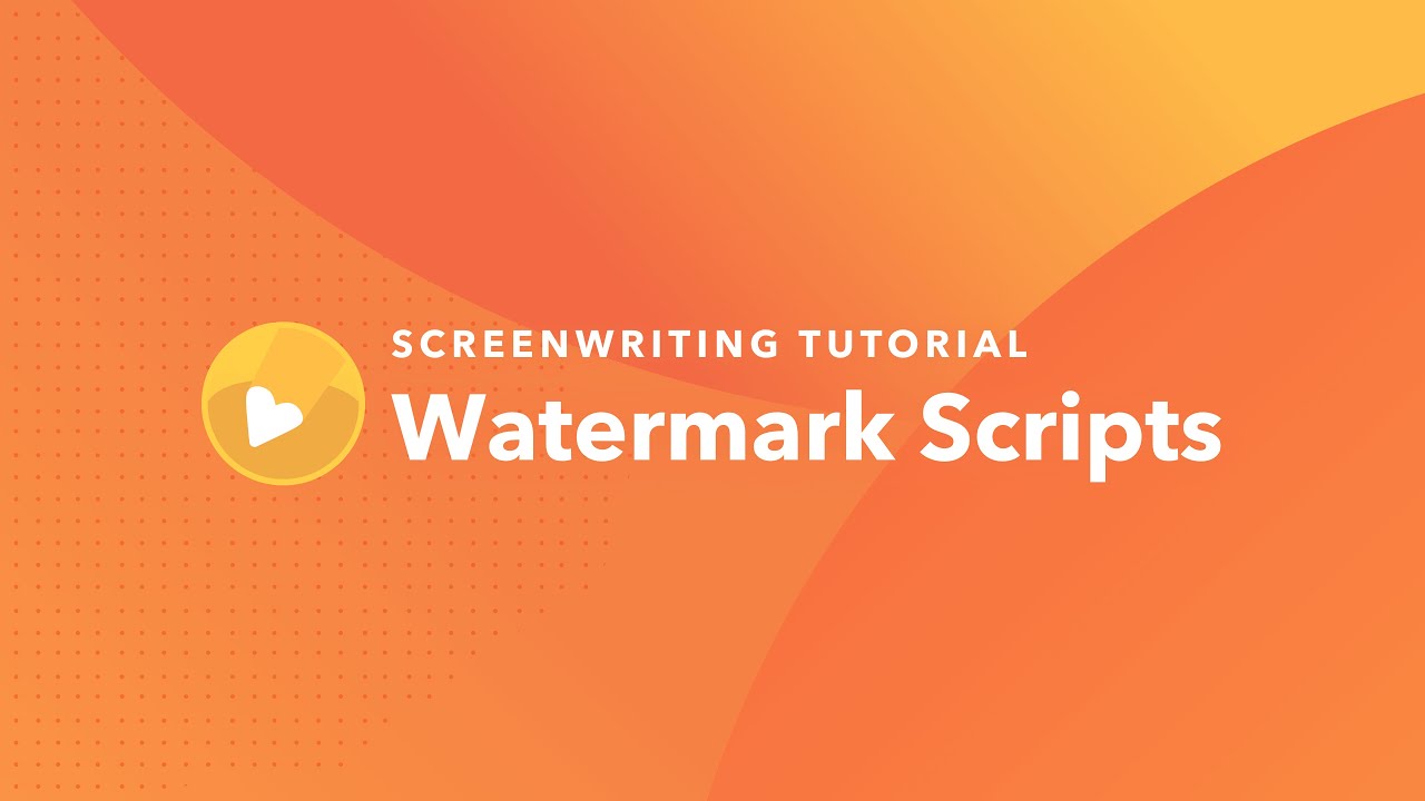 Screenwriting Tutorial: How to Watermark Scripts