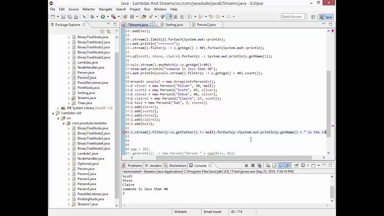 Java 8 Lambdas and Streams