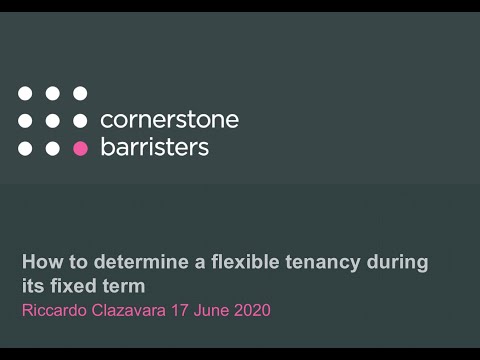 Webinar - How to determine a flexible tenancy during its fixed term