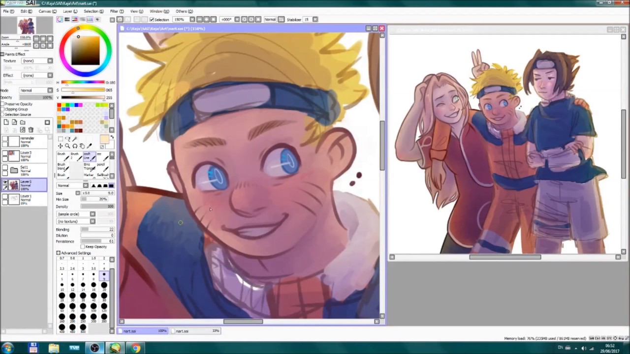 Naruto Speedpaint: Sakura, Naruto and Sasuke