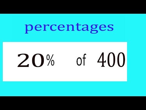Percentages 20 Percentage(%) of 400