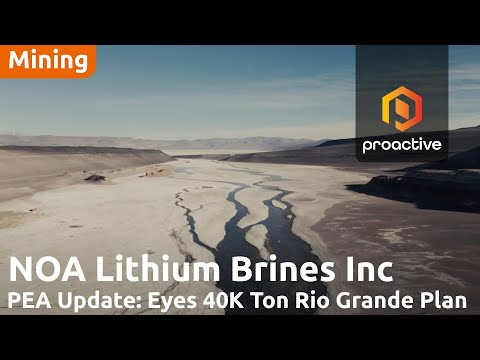 NOA Lithium Brines targets Q3 PEA for Rio Grande Project in Argentina