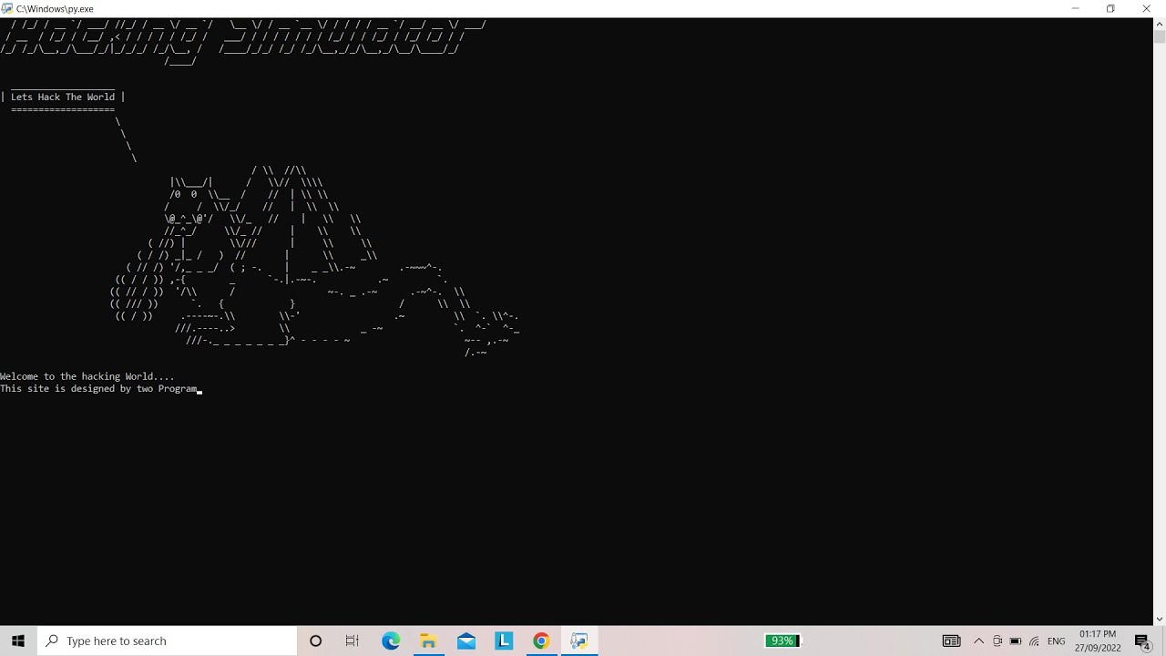 Hacking Simulator using c