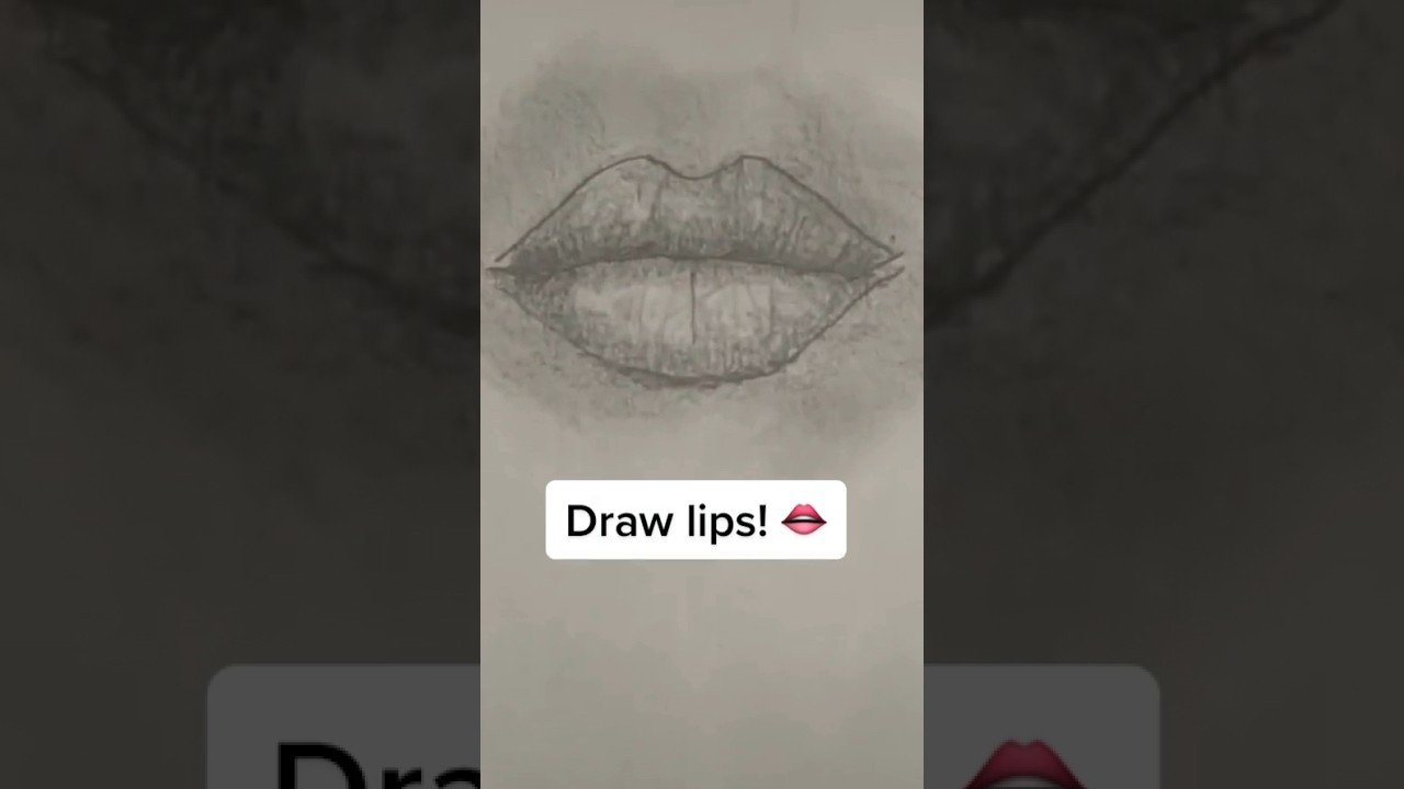 Draw lips! 👄 Easy drawing tutorial for how to draw lips. #drawing #drawinglesson #drawlips