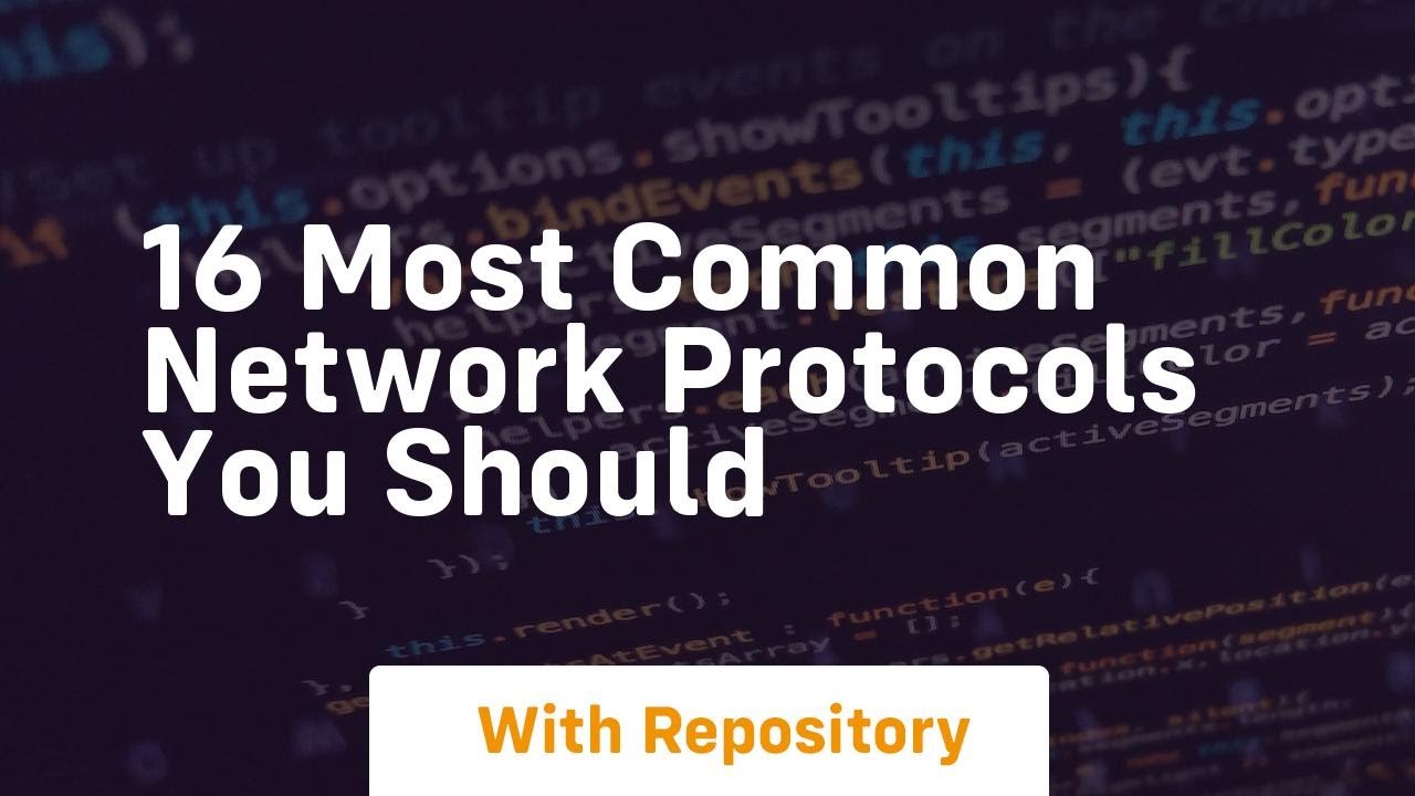 16 most common network protocols you should