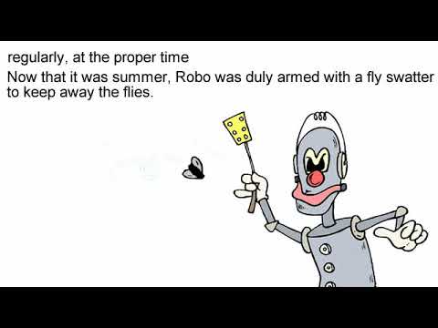 duly meaning | Vocabulary for Kids | Children's Dictionary | Learn English Vocabulary