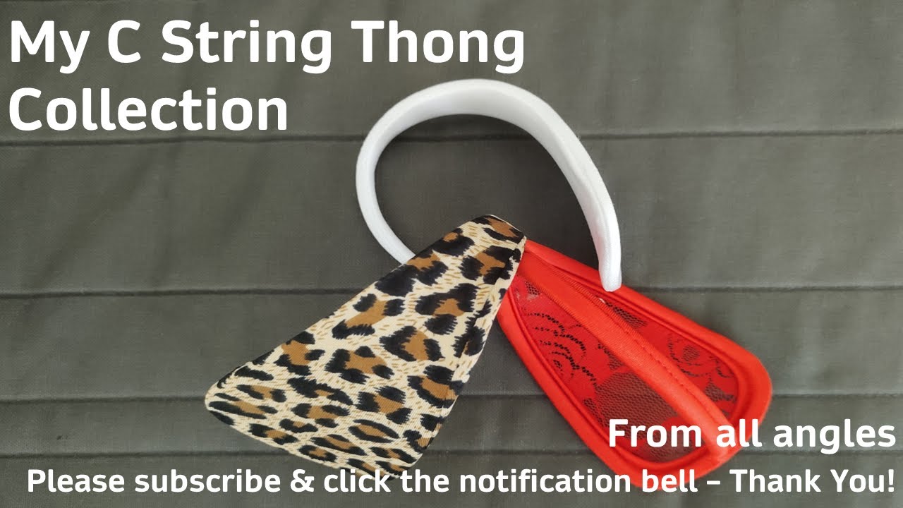 My C String Thong Collection - Womens Underwear - White, Leopard Print and Red Lace C String Thongs