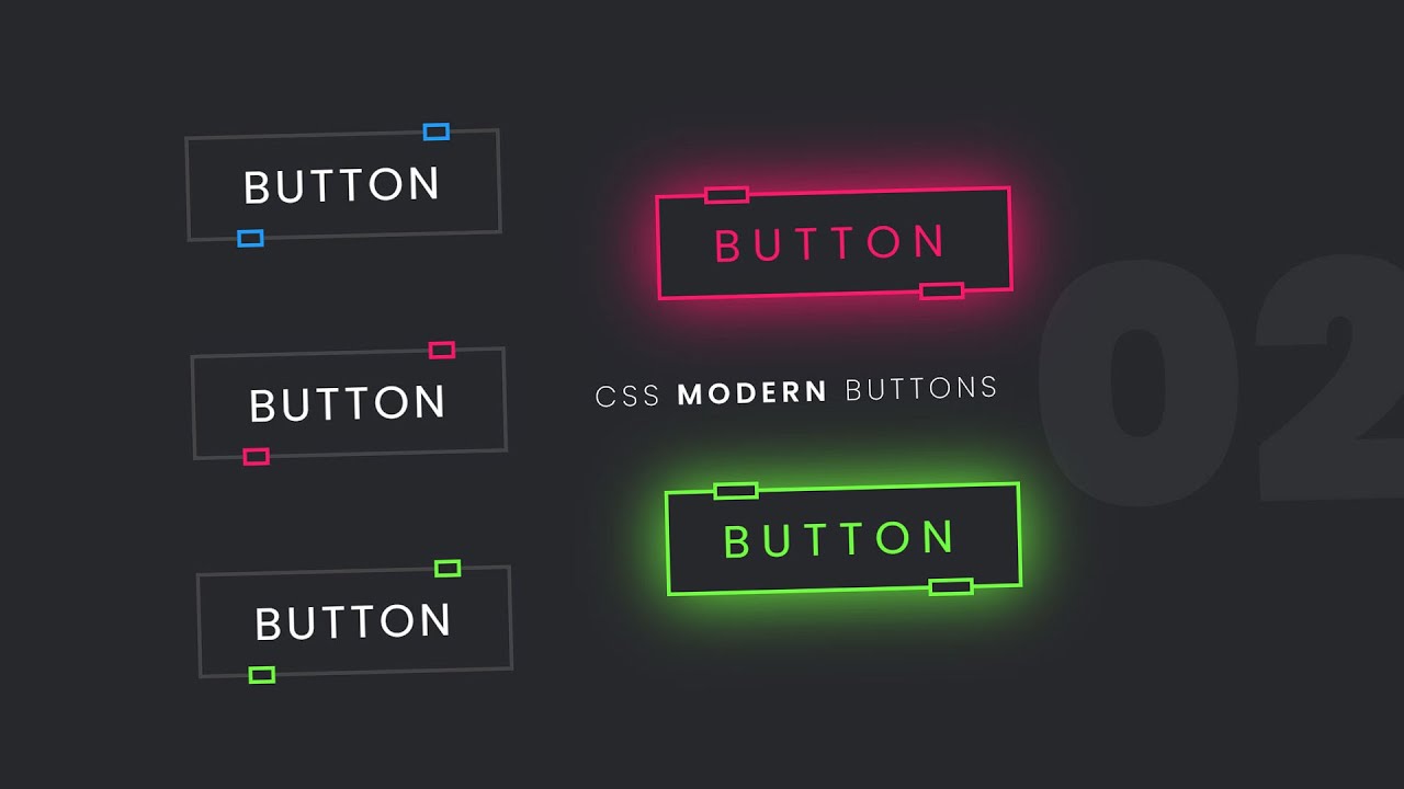 Modern CSS Glowing Button Hover Effects 02 | Html CSS Tutorial