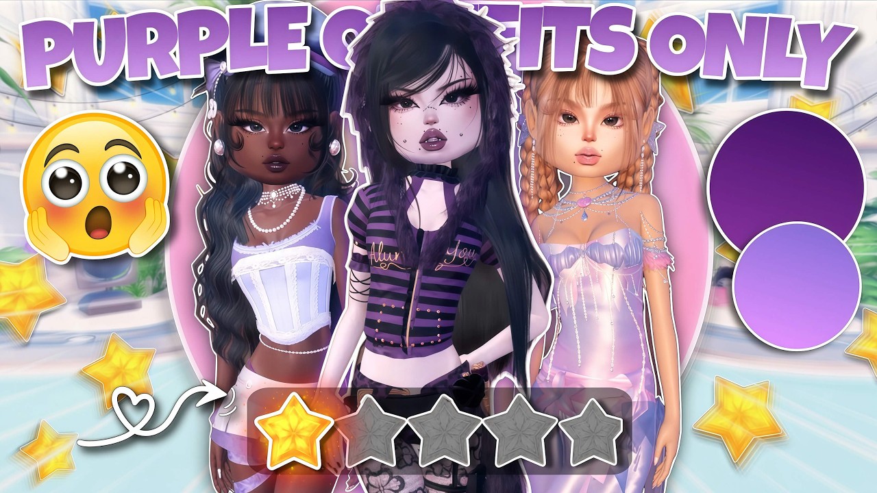 ONLY Wearing *PURPLE* Outfits In Dress To Impress NO MATTER The Theme!! (Roblox)