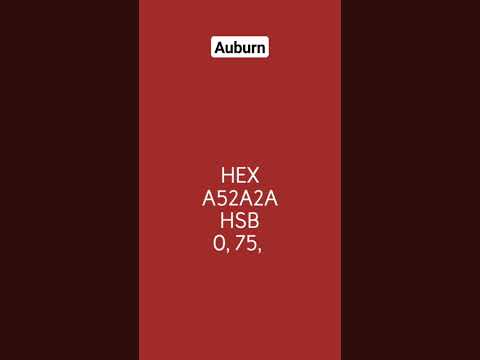 HTML color code Auburn | HEX Codes #auburn #rgb #html