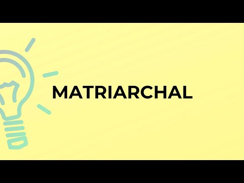 What is the meaning of the word MATRIARCHAL?