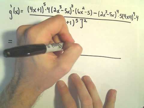 Quotient Rule for Derivatives - Expii