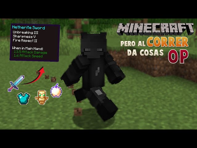 Minecraft but sprinting drops op loot Minecraft Data Pack