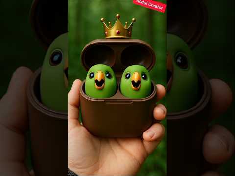 Parrot Earbuds for Kids 🦜👑 | Jungle Vibes 🎧✨ #ParrotPods #CuteTech #EarbudsTrend #VIPStyle