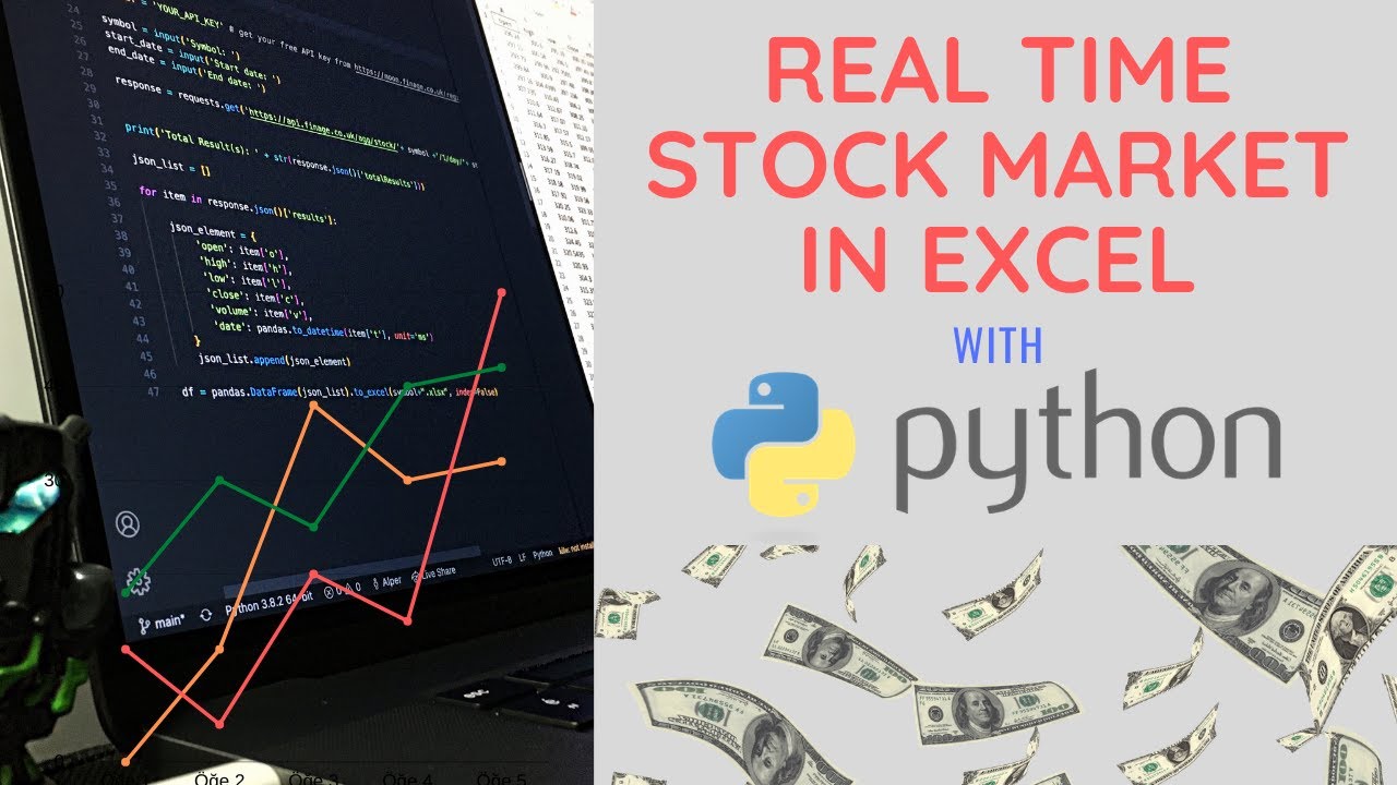 Python Script: Real Time Stock Market Data Analysis with Python - Excel Data Scraping in 15 minutes!