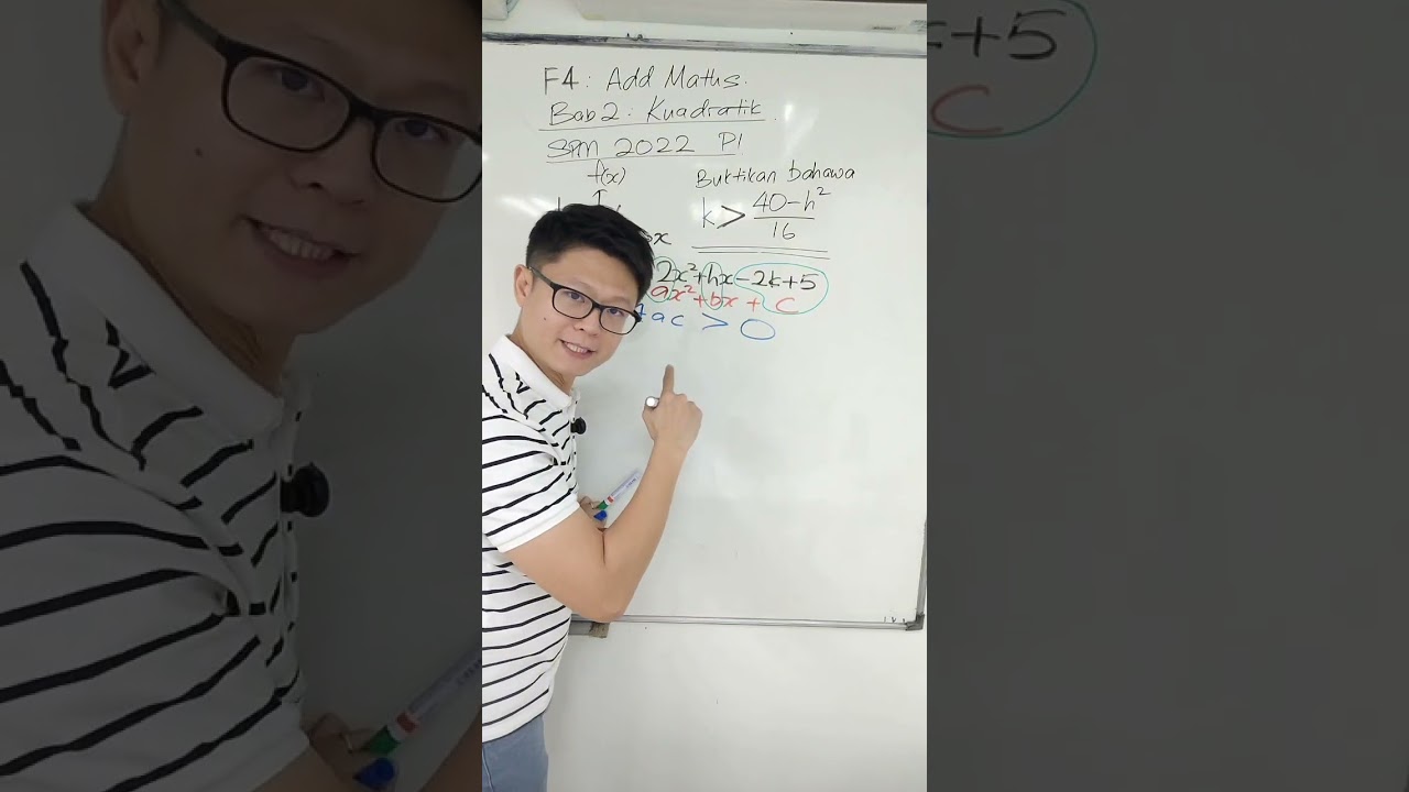 Tingkatan 4 | Matematik Tambahan | Bab 2: Kuadratik [SPM2022]  #kelasonline #ADDMATHS #PTMS