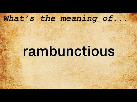 Rambunctious Meaning : Definition of Rambunctious